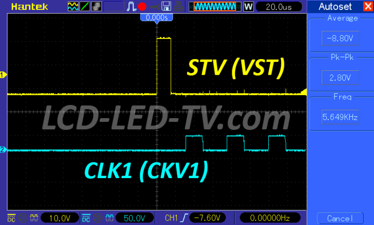LG T-con Board Voltage and Signal Details